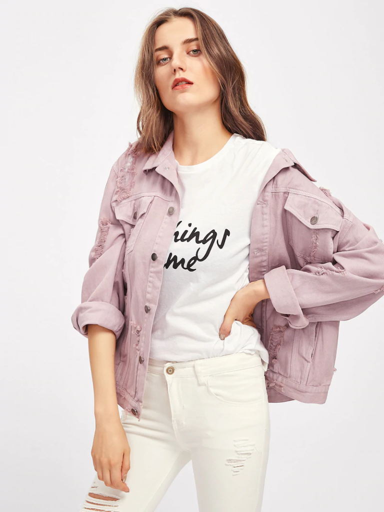 Chaqueta Jean Rosa – Seven Store